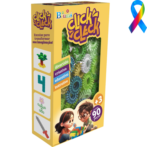 CLICK CLECK 90 PC COLORIDO (indicado para autistas) - Colorido